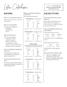 Latin Catechism – SageMint